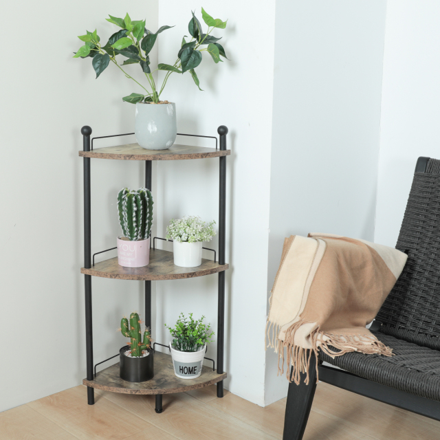 3 Tier Corner Shelf Multipurpose Corner Display Rack Industrial Storage ...