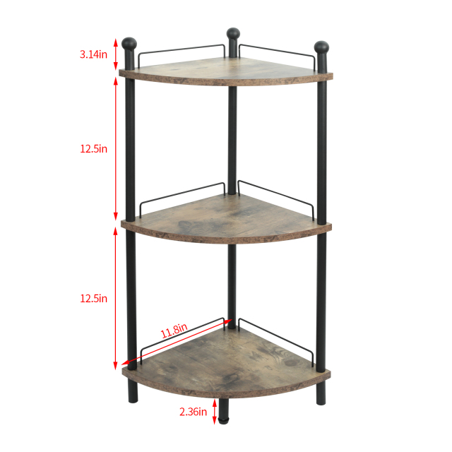3 Tier Corner Shelf Multipurpose Corner Display Rack Industrial Storage ...