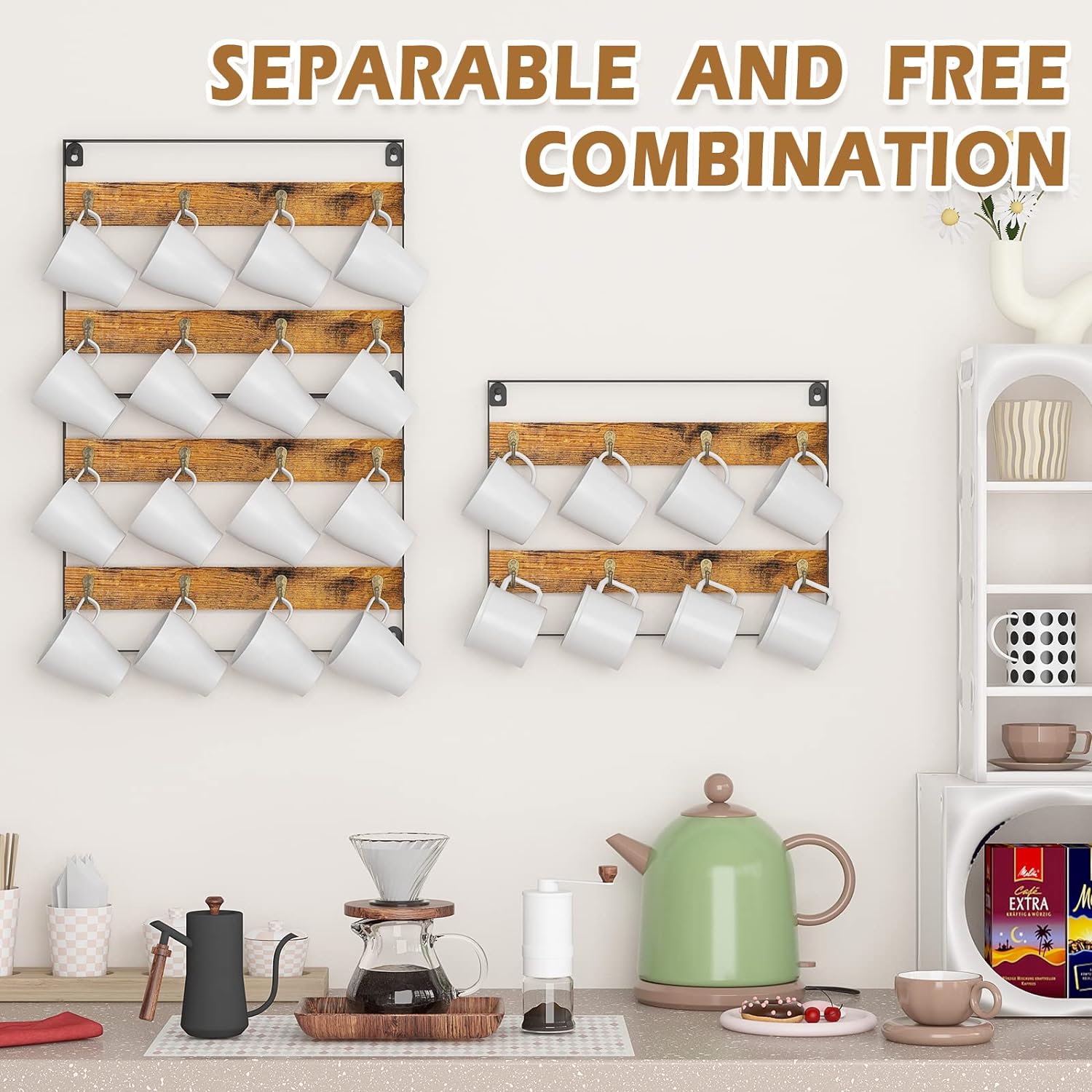 Coffee Mug Holder Racks for Wall