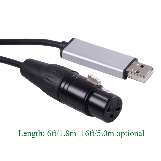 FTDI FT232RL USB to RS485 DMX 512 Serial Converter Cable for Rotate Stage Lighting
