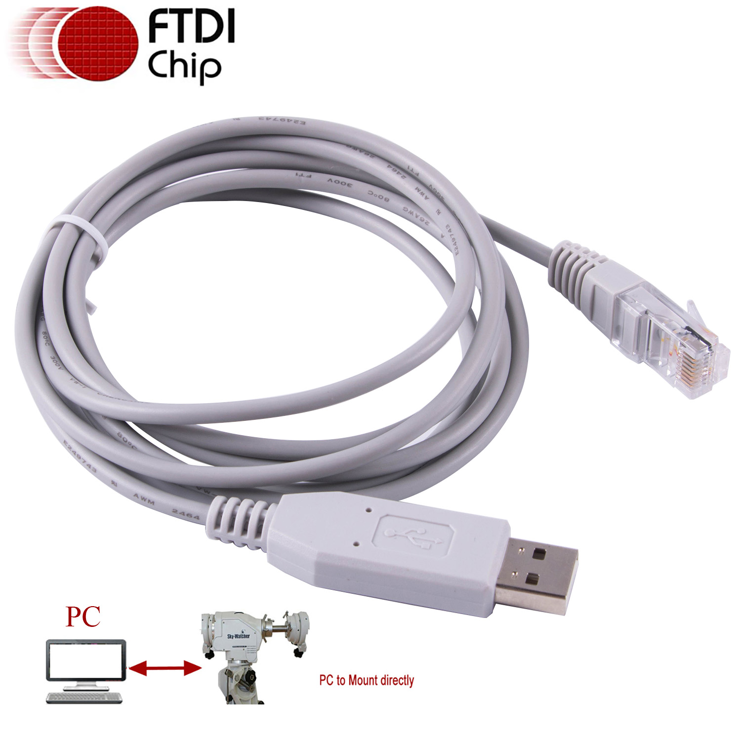 Skywatcher Telescopes Goto Mount Control EQMOD ASCOM Asiair Cable for HEQ5pro AZEQ5 AZEQ6 EQ6-R