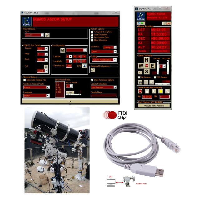 Skywatcher Telescopes Goto Mount Control EQMOD ASCOM Asiair Cable for HEQ5pro AZEQ5 AZEQ6 EQ6-R