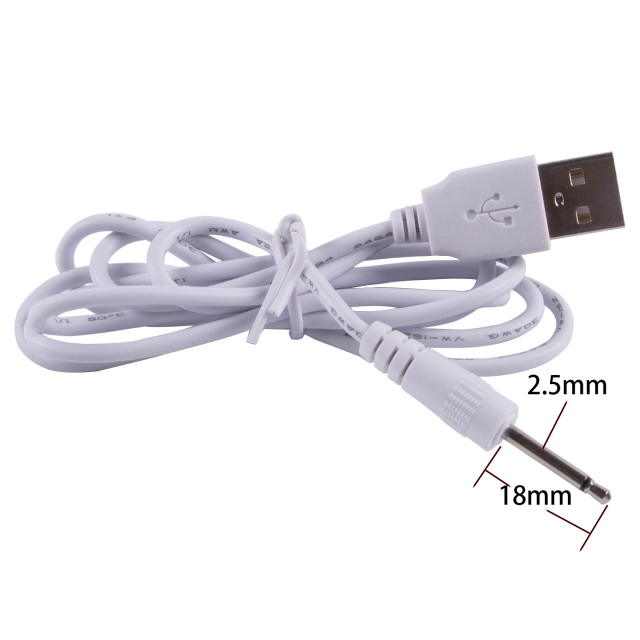 USB to 2.5mm DC Barrel Jack Power Charge Cable with 2 Poles Adapter ...