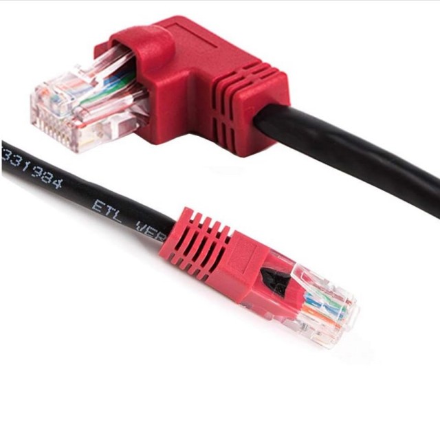 Angled RJ45 Ethernet Patch Cable L shape Internet Lan Cable Cat5 Patch ...