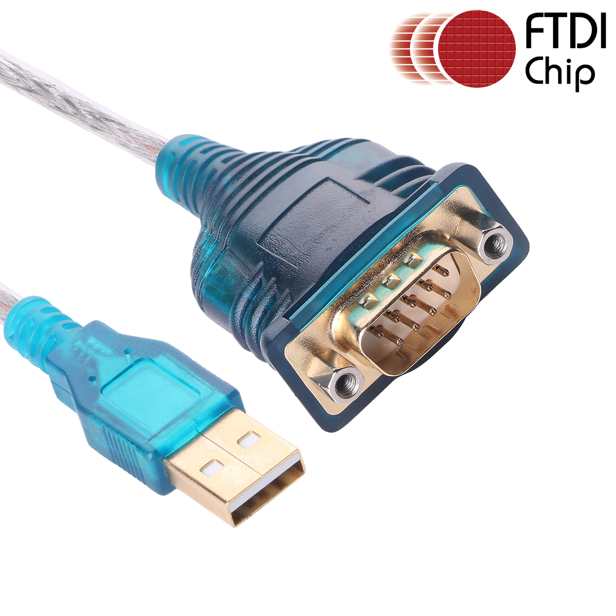 USB to RS232 Serial Cable Converter PDA DB9 Male 9 Pin Cable Adapter FTDI