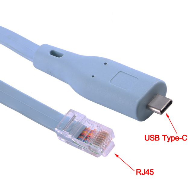 TypeC Console Cable for Cisco ,USB Type C to RJ45 8P8C RS232 Serial Console Cable for Routers ...