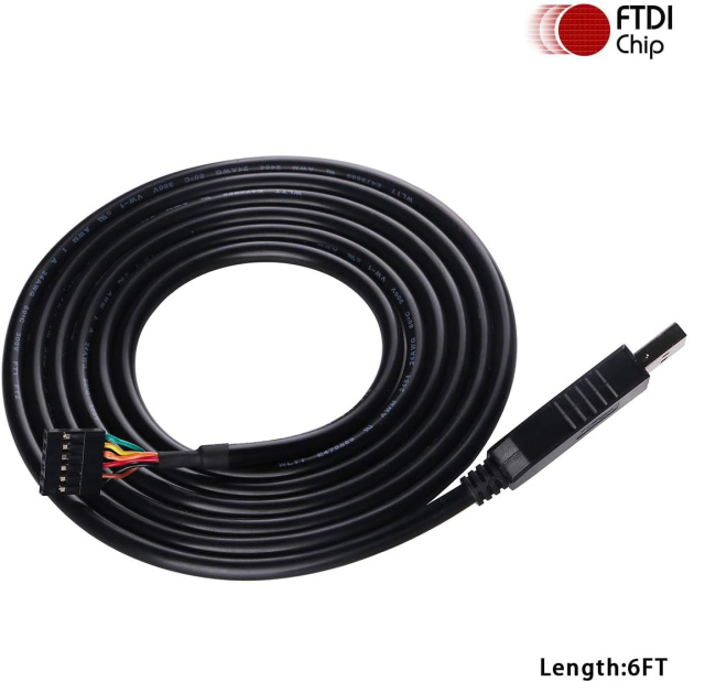 USB to 3.3v 5v TTL Serial Cable 6P Dupont Header UART Converter FTDI 6 ...