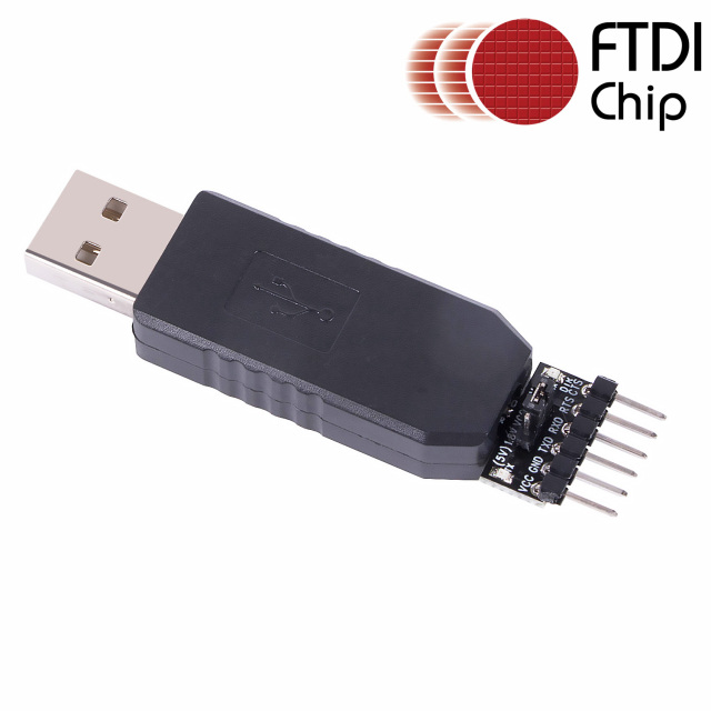 USB Serial Adapter 1.8V 3.3V 5V TTL FTDI 2.54mm Terminal UART Converter ...