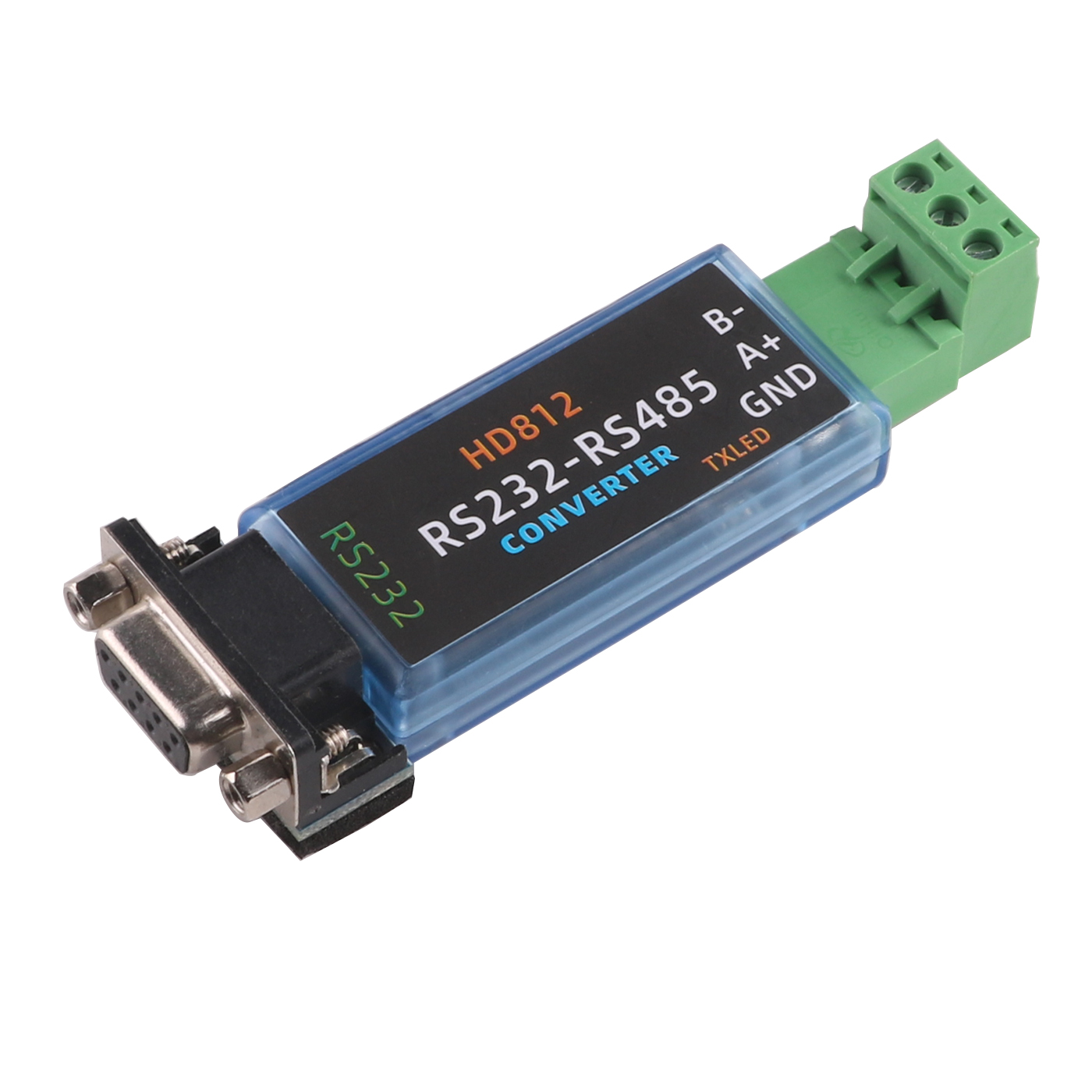 DB9 Female D-sub 9 Pin RS232 to RS485 Converter 3P 3 Pin Adapter for ...