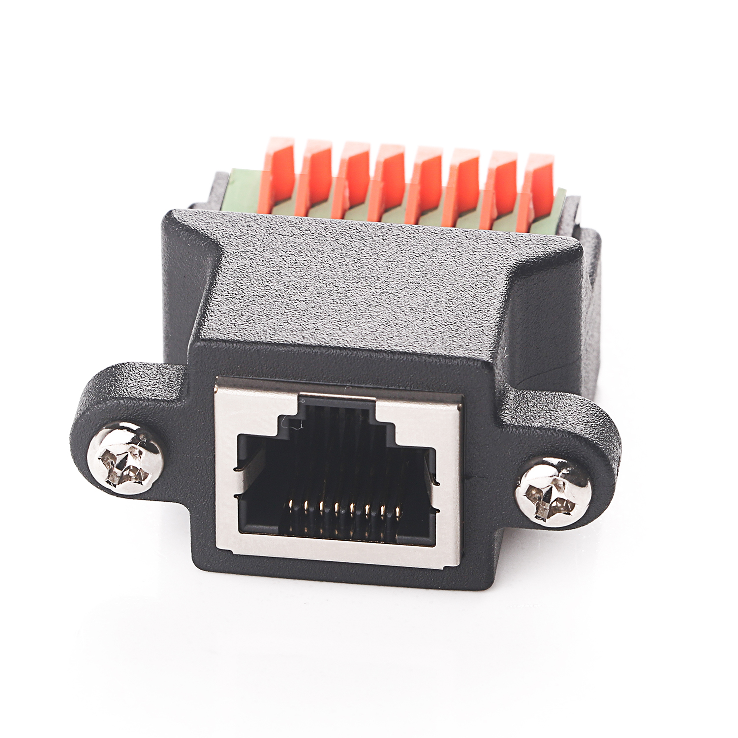 RJ45 Female Panel Mount Connector Adapter Toolless Free Tool Reusable ...