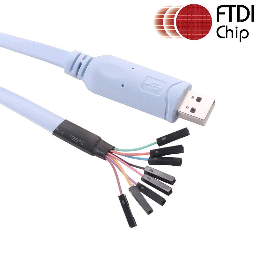 USB to Serial Cable RS232 Converter Adapter FTDI Dupont Header 8 Pins ...