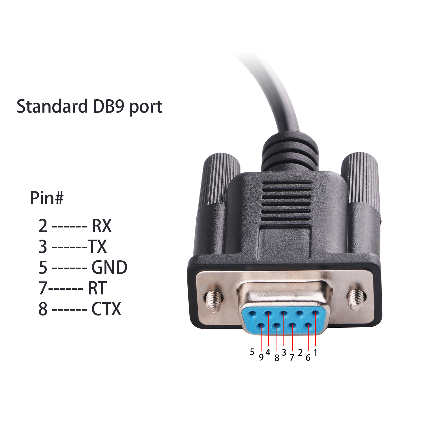 USB to DB9 Female Standard RS232 Serial Cable for Electronic Display ...
