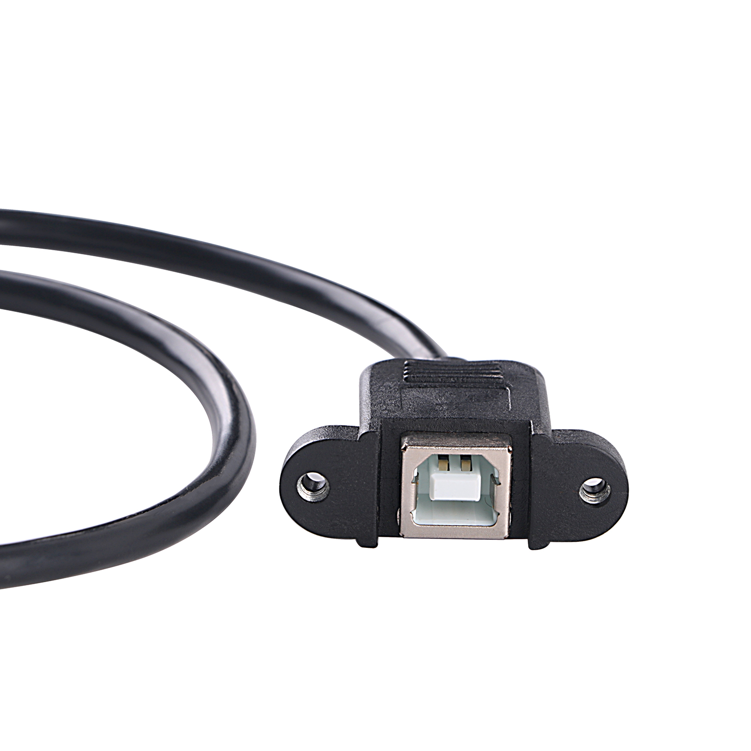 Micro USB to USB Type B Screw Panel Mount Extension Cable