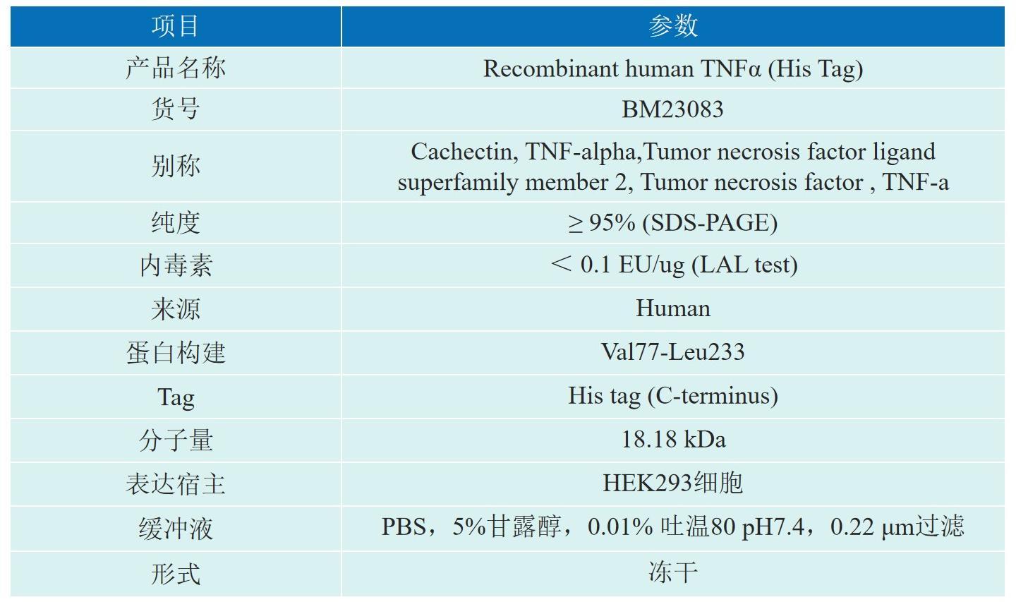Recombinant human TNFα (His Tag)