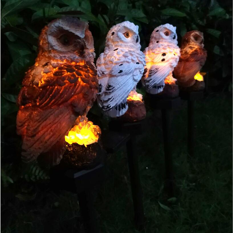 Milalit Garden Decoractive Outdoor Animal Porch Light Resin Animal Bird ...