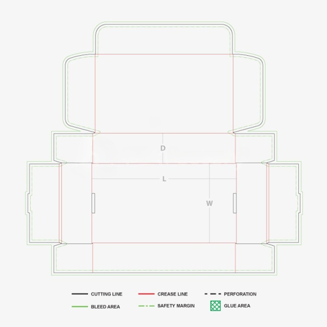 Roll End 3 Flap Lock Corrugated Box