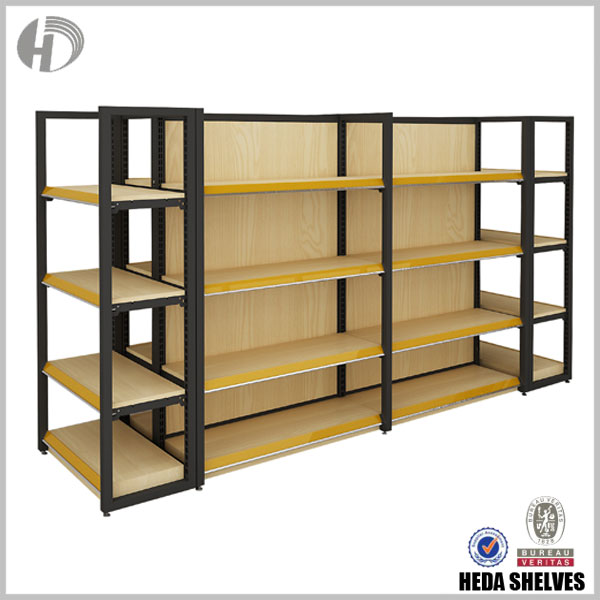 Wooden Display Racks For Supermarket - HEDA SHELVES