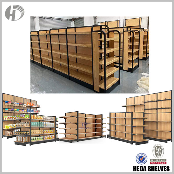 Iron+Wood Supermarket Store Grocery Store Shelves - HEDA SHELVES