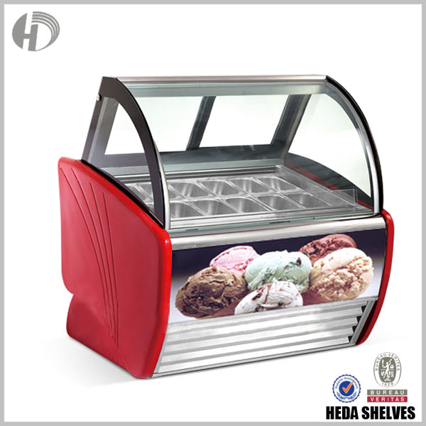 Ice Cream Display Freezer Fridge - HEDA SHELVES