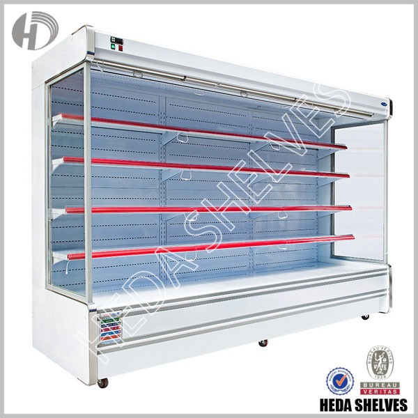 Right Angle Open Chiller Fridge - HEDA SHELVES