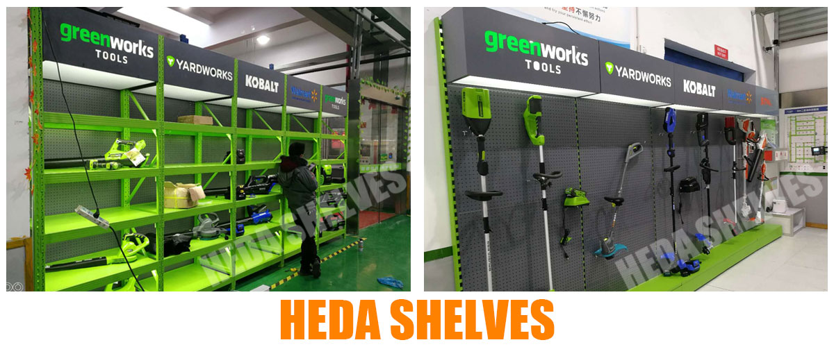 Warehouse Style Tool Display Stand Sample - HEDA SHELVES