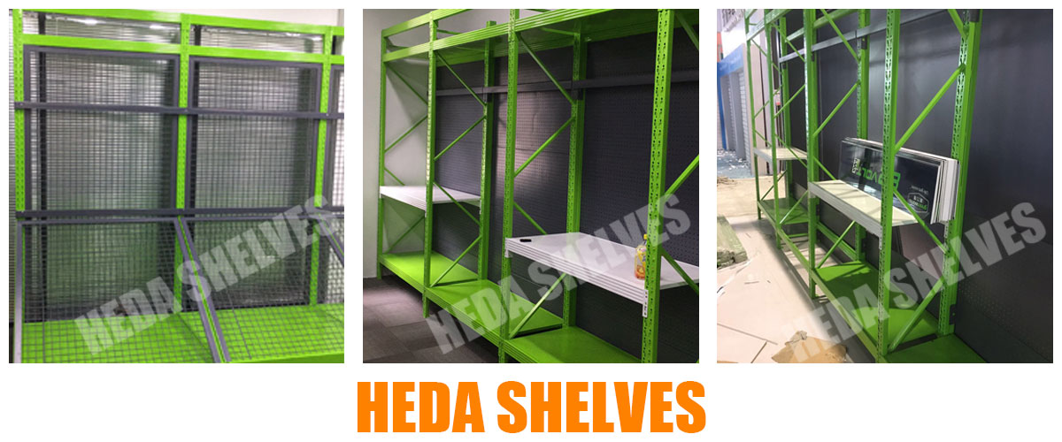 Green Warehouse Storage Style Display Racking - HEDA SHELVES