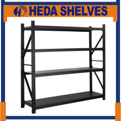 All Black Warehouse Storage Racks with Butterfly Hole - HEDA SHELVES