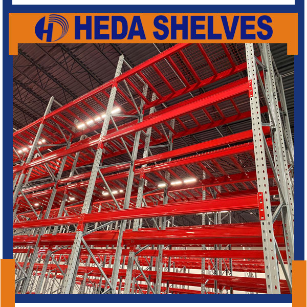 Red Color Pallet Racking System For Warehouse Storage