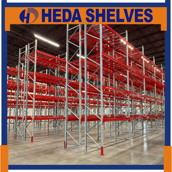 Red Color Pallet Racking System For Warehouse Storage