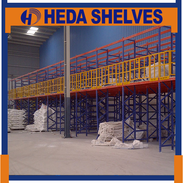 Mezzanine Platform Racking System in Warehouse - HEDA SHELVES