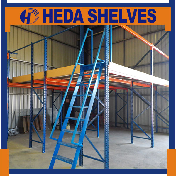 Mezzanine Platform Racking System in Warehouse - HEDA SHELVES
