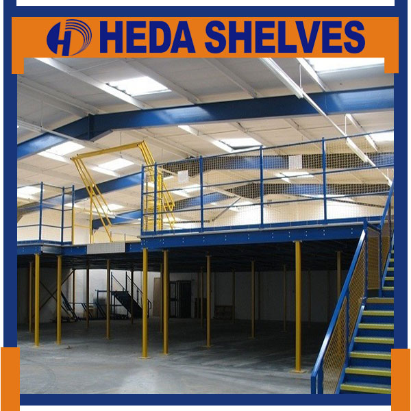 Mezzanine Platform Racking System in Warehouse - HEDA SHELVES