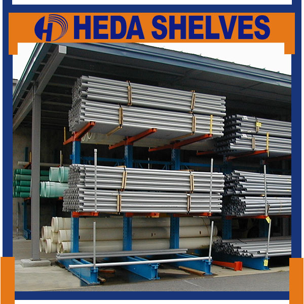 Cantilever Racking System For Outdoor Storage - HEDA SHELVES