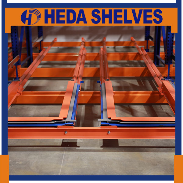 Push Back Racking System For Warehouse - HEDA SHELVES