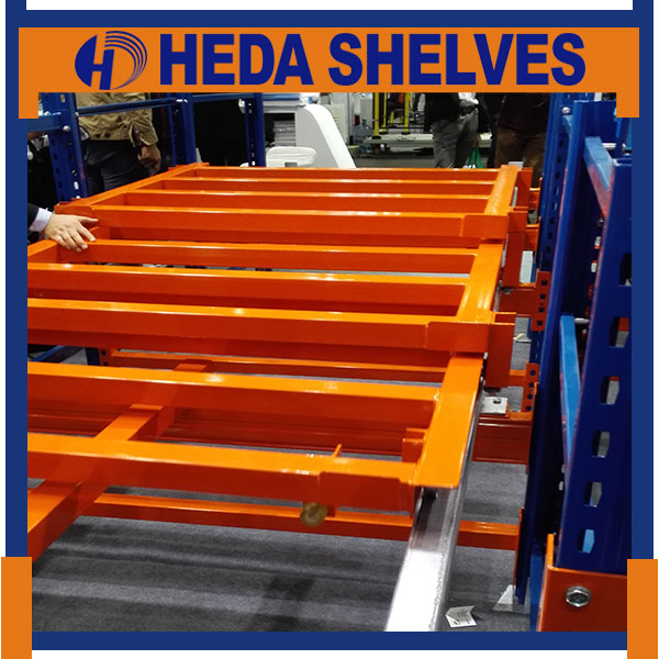 Push Back Racking System For Warehouse - HEDA SHELVES