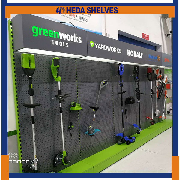 Hardware Tool Display Stand with Logo Light Box - HEDA SHELVES