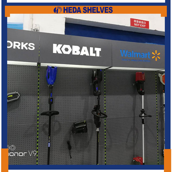 Hardware Tool Display Stand with Logo Light Box - HEDA SHELVES