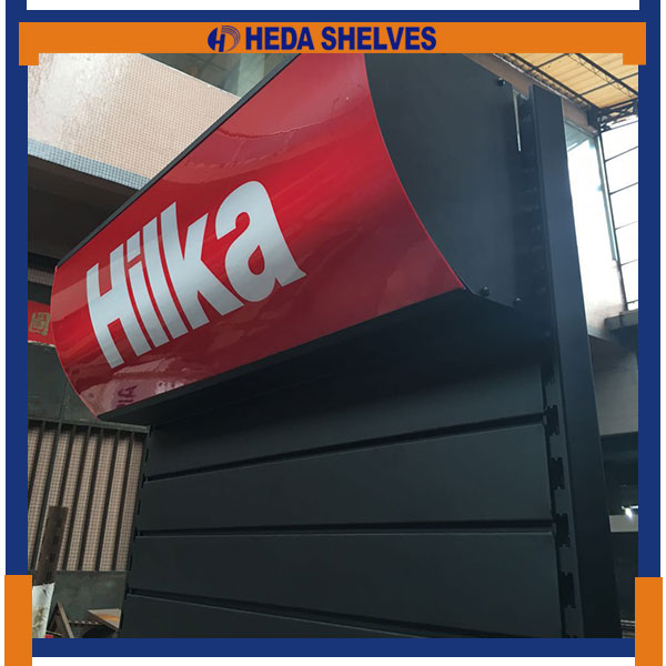 Hardware Tool Store Display Rack with Slat Wall - HEDA SHELVES