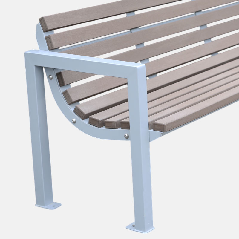 Weatherproof Outdoor Bench with Backrest - Low-Maintenance Seating