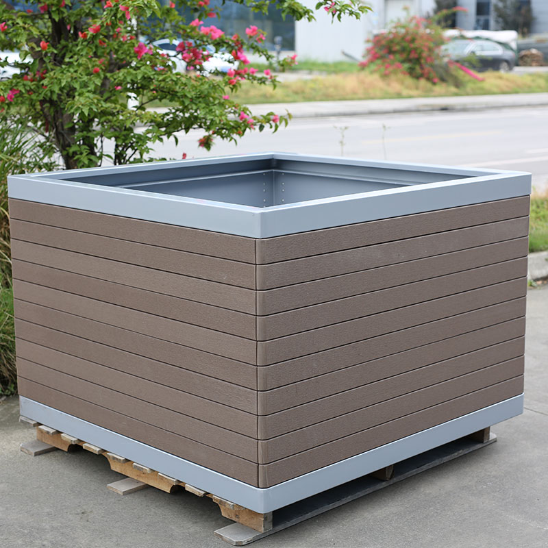 Composite Wood Planter Box | Stainless Steel Frame