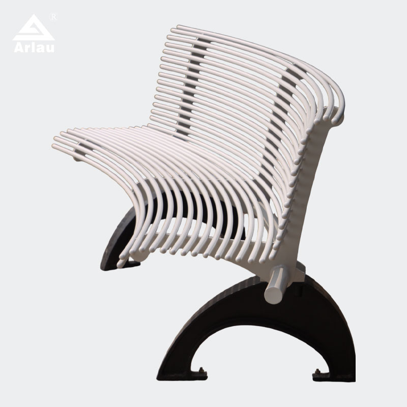 Stainless Steel Curved Bench Outdoor Parks Plazas Durable Seating