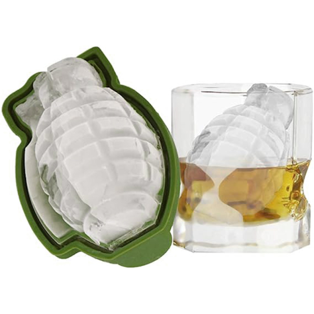 New 3D Grenade Shape Ice Maker , Custom Silicone Whisky Grenade Ice Maker
