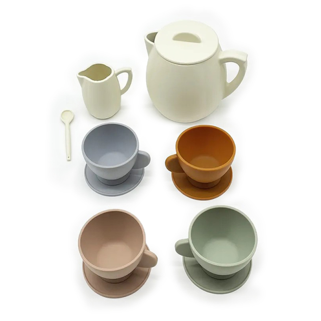 Toddler Toy Tea Set, Safe Kids Play Tea Set, Durable and Dishwasher ...