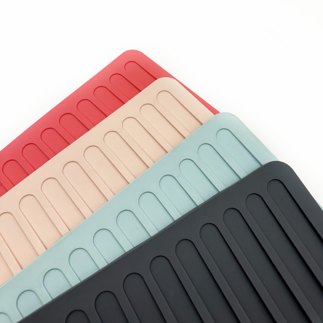 Self-Draining 2 in 1 Silicone Drying Mat and Trivet-Premium Space ...
