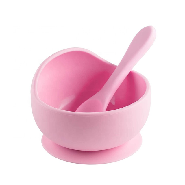 Stay Put Silicone Suction Bowl| with Silicone Spoon BPA Free| bowls ...