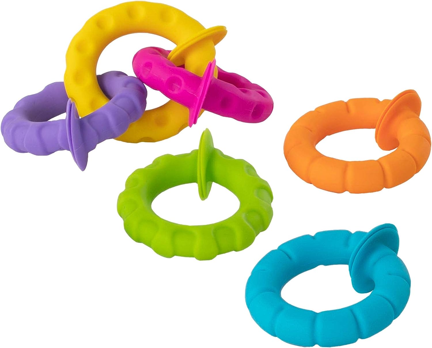 Hot Sale Silicone Ringlets Baby Toys, Silicone Suction Toys Ringlets ...