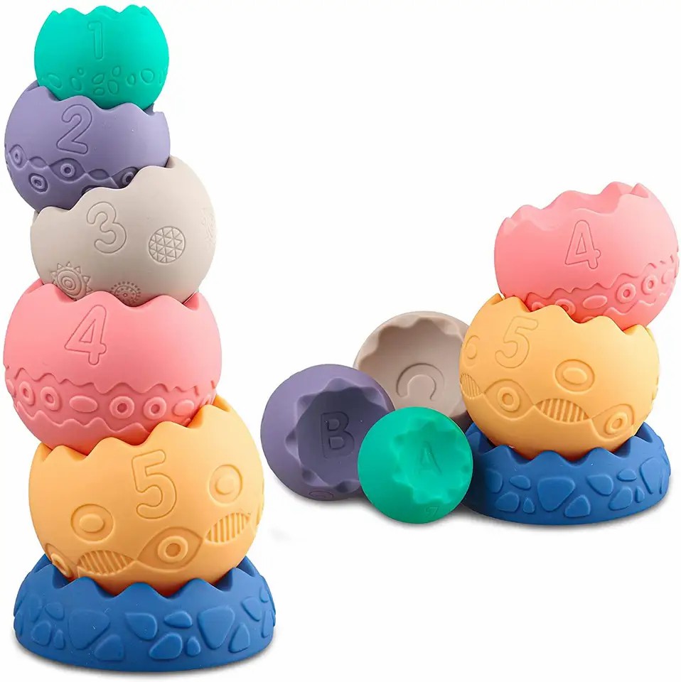 Stacking Balls Soft Toys for Babies 6 12 18 Months 1 Year Old Girls ...