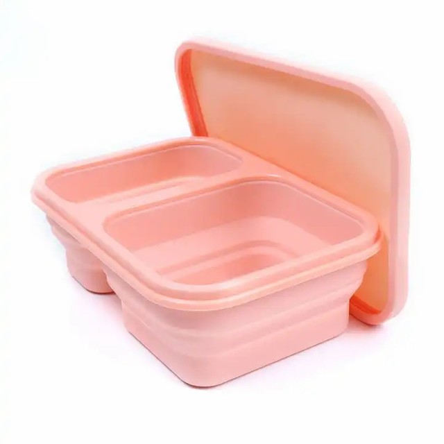 Silicone Collapsible Food Storage Containers, Airtight Snap-Top Lids ...