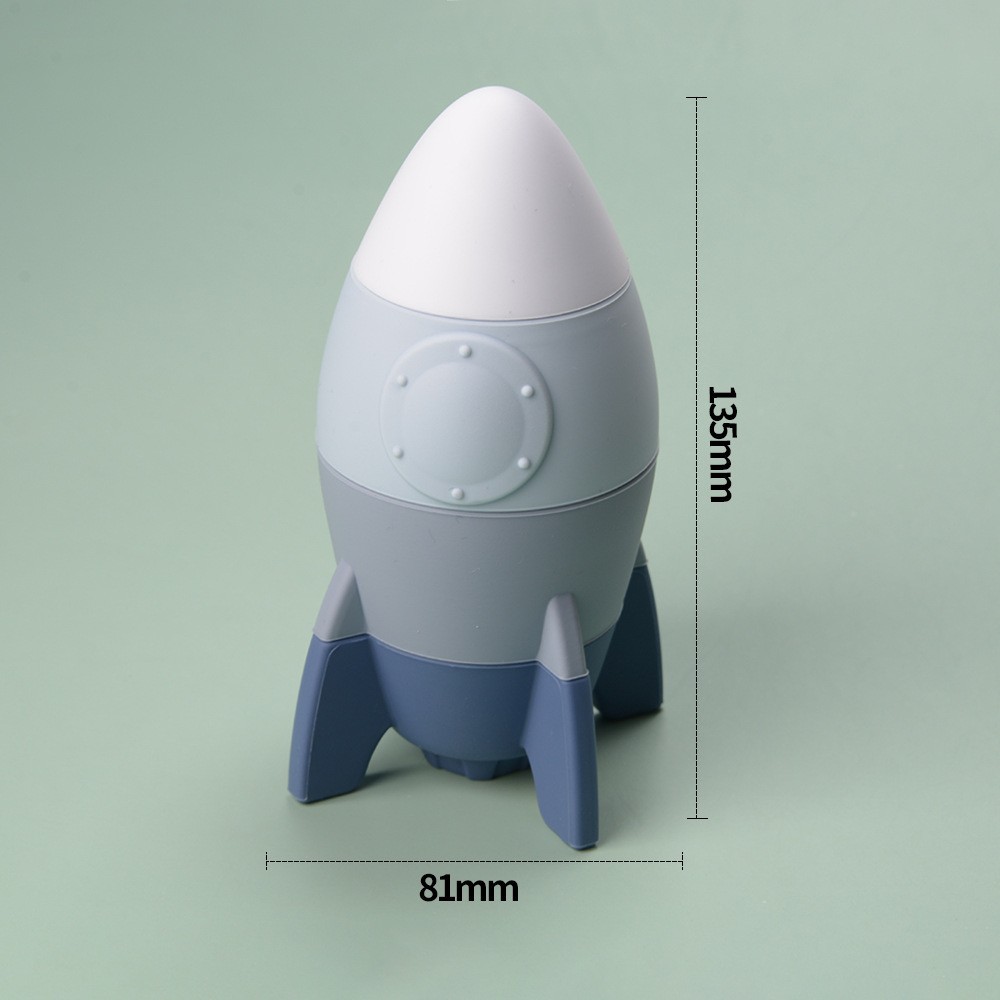 Silicone Rocket Stacking Toy - Space Rocket Toy - Baby Teething Toys -Early Learning Stacking ...