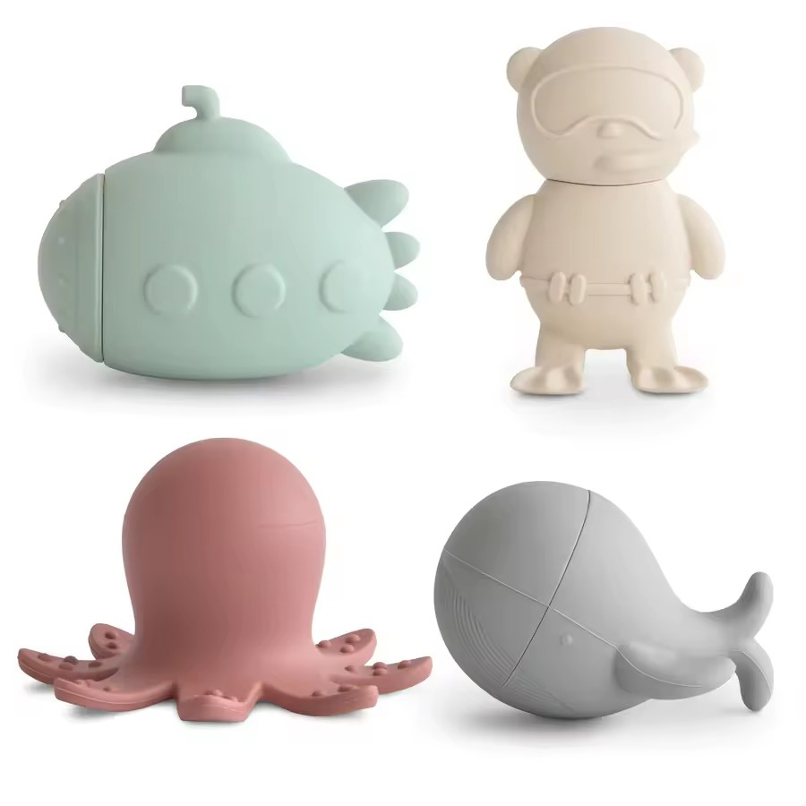 Silicone Baby Bath Toys, Mold Free Squirty Bath Toy for Toddlers ...